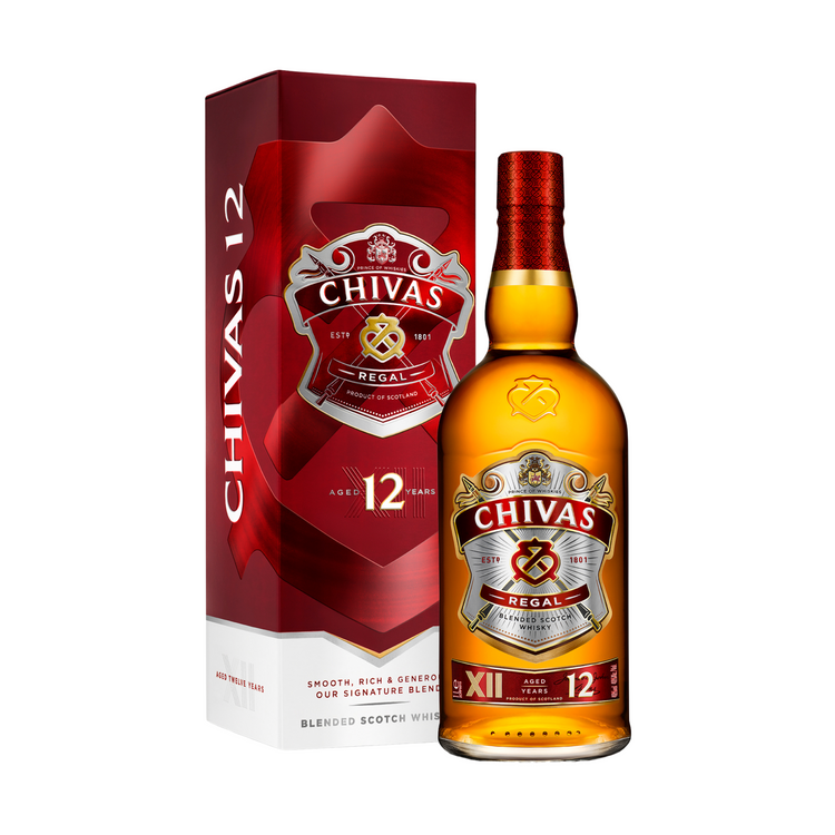 Chivas Regal 12 Years Old Blended Scotch Whiskey, 1L – Booze One ...