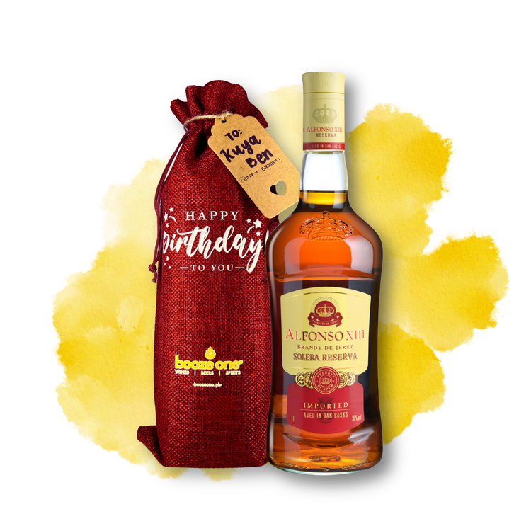 Alfonso XIII Solera Reserva, 1L in Burlap Gift Bag – Booze One™ | Wines ...